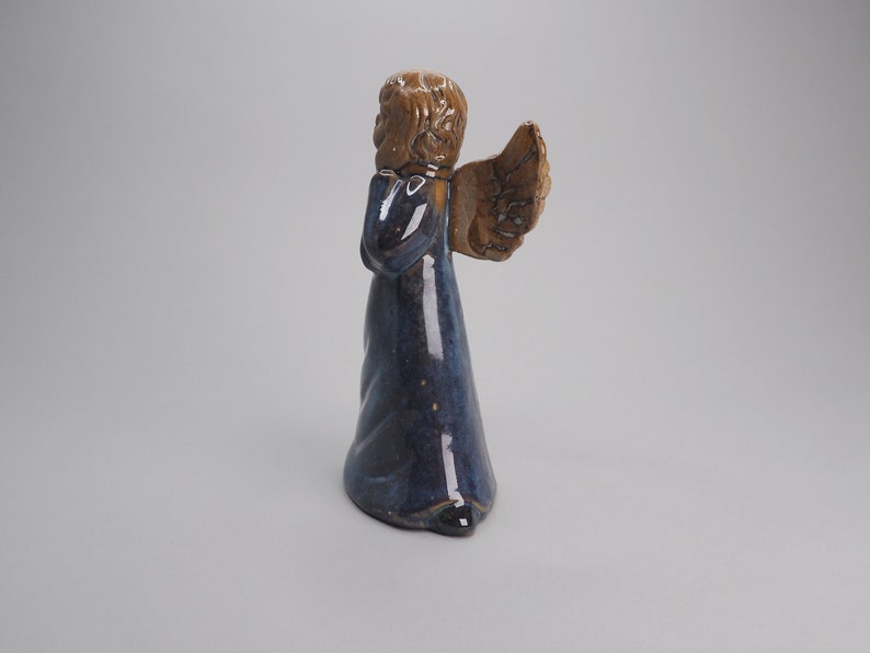 Vintage Clay Pottery Blue Angel Sculpture Figurine - Etsy Canada