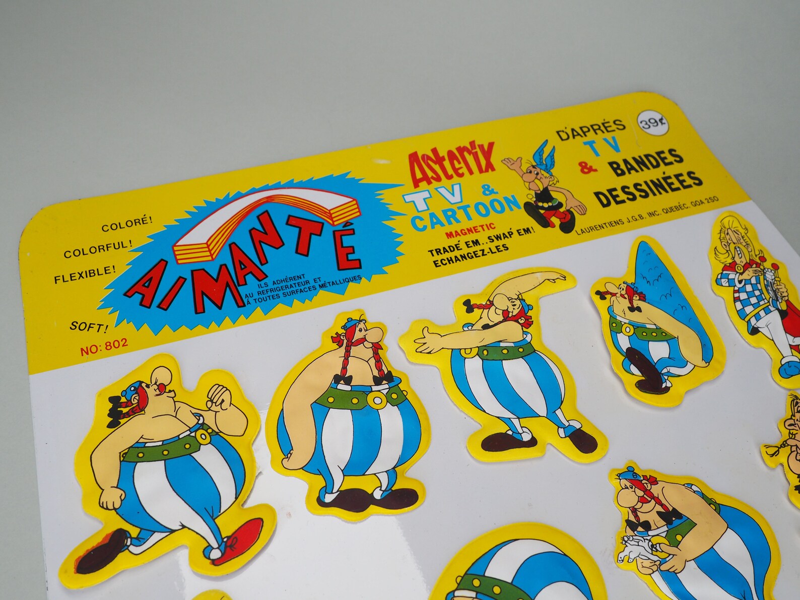 Vintage 1978 Asterix & Obelix Magnets and Store Display Board Lot ...