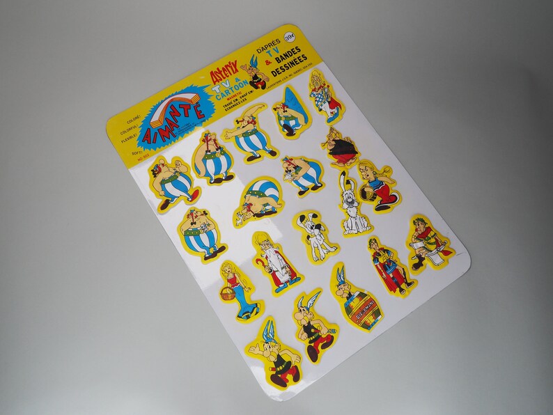 Vintage 1978 Asterix & Obelix Magnets and Store Display Board Lot ...