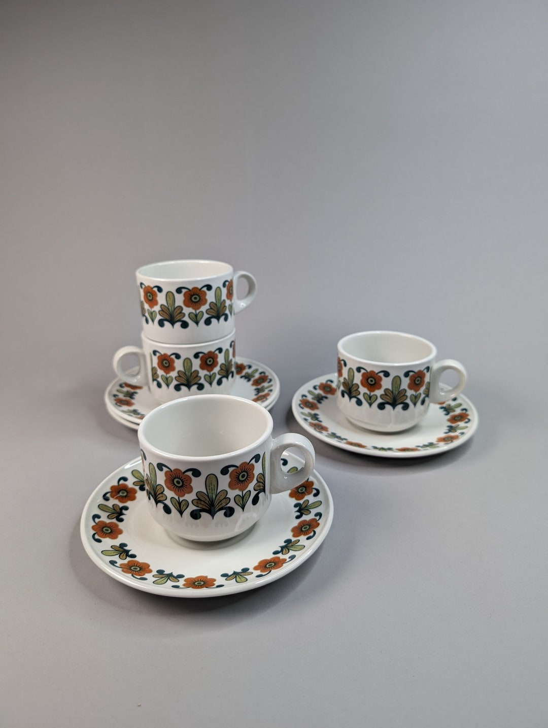 Vintage Ridgway Steelite Tea Cup & Saucer Set, English Hotel Ware - Etsy