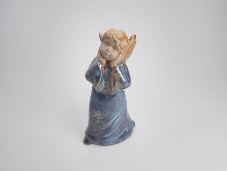 Vintage Clay Pottery Blue Angel Sculpture Figurine - Etsy Canada