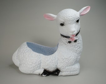 Vintage Lamb Planter - Etsy