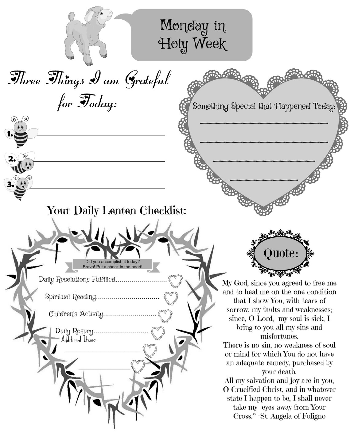 The Catholic Mother's Traditional Lenten Journal - Etsy