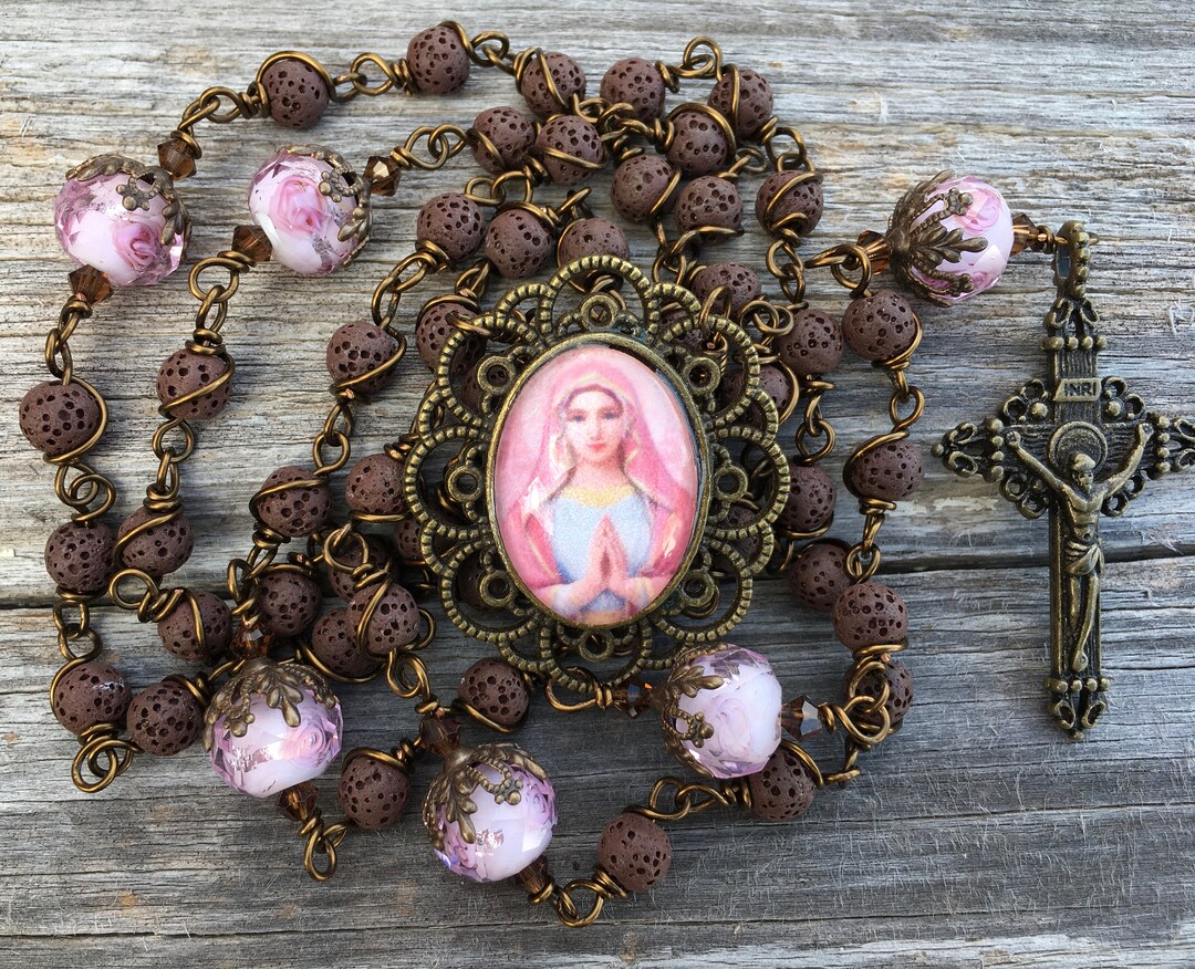 Beautiful Blessed Mother Wire Wrapped Rosary Lovely - Etsy