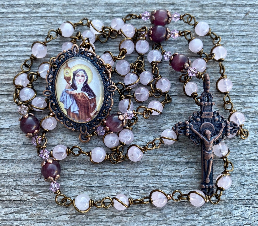 Beautiful St Clare of Assisi Wire Wrapped Rosary Lovely, Durable... - Etsy