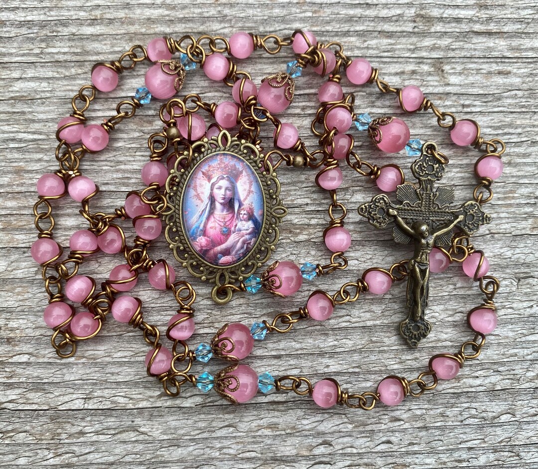 Beautiful Blessed Mother Wire Wrapped Rosary! Lovely, Durable... - Etsy