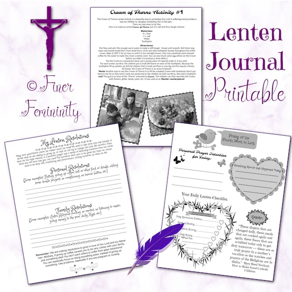 Lenten Journal Printabledaily Checklistlenten Activity - Etsy