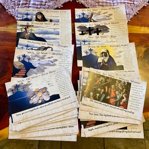 The Lenten Way of the Cross Picturesque and Prayer-filled Cards With ...