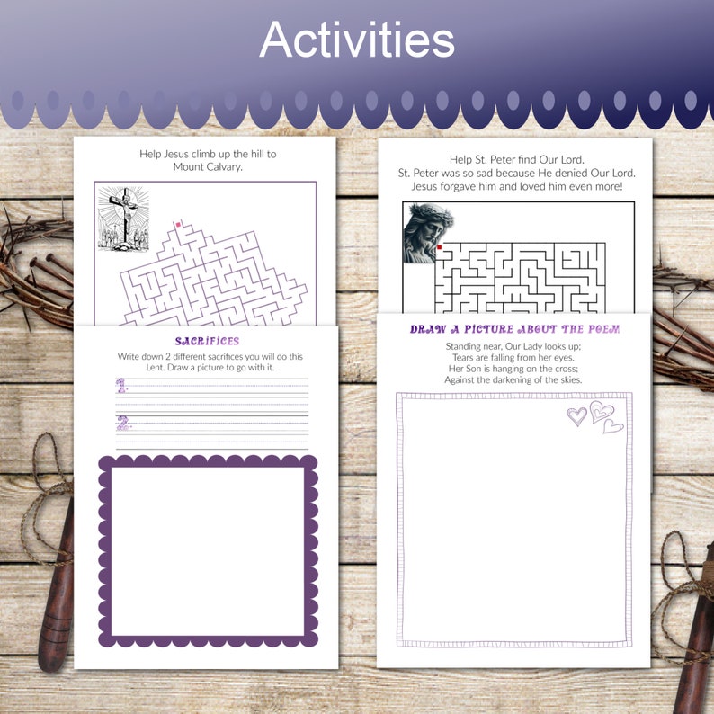 A Bundle of Printable Lenten Activities for Your Children ~ A Journey ...