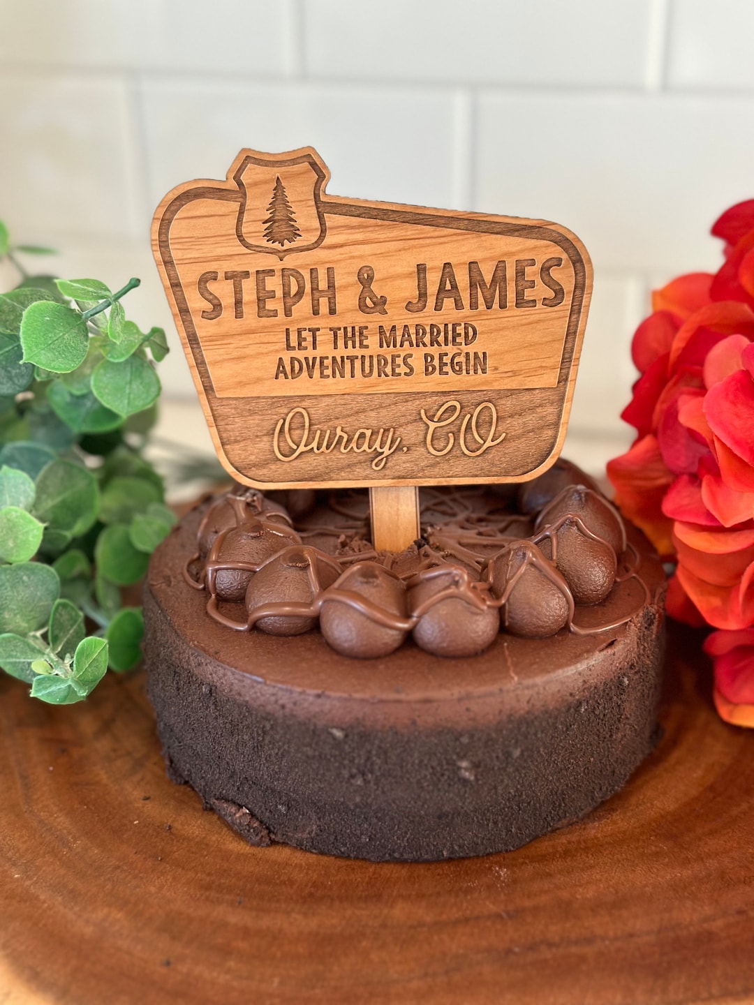 Personalized Cake Topper - Personalized Gift , National Park, Camping ...