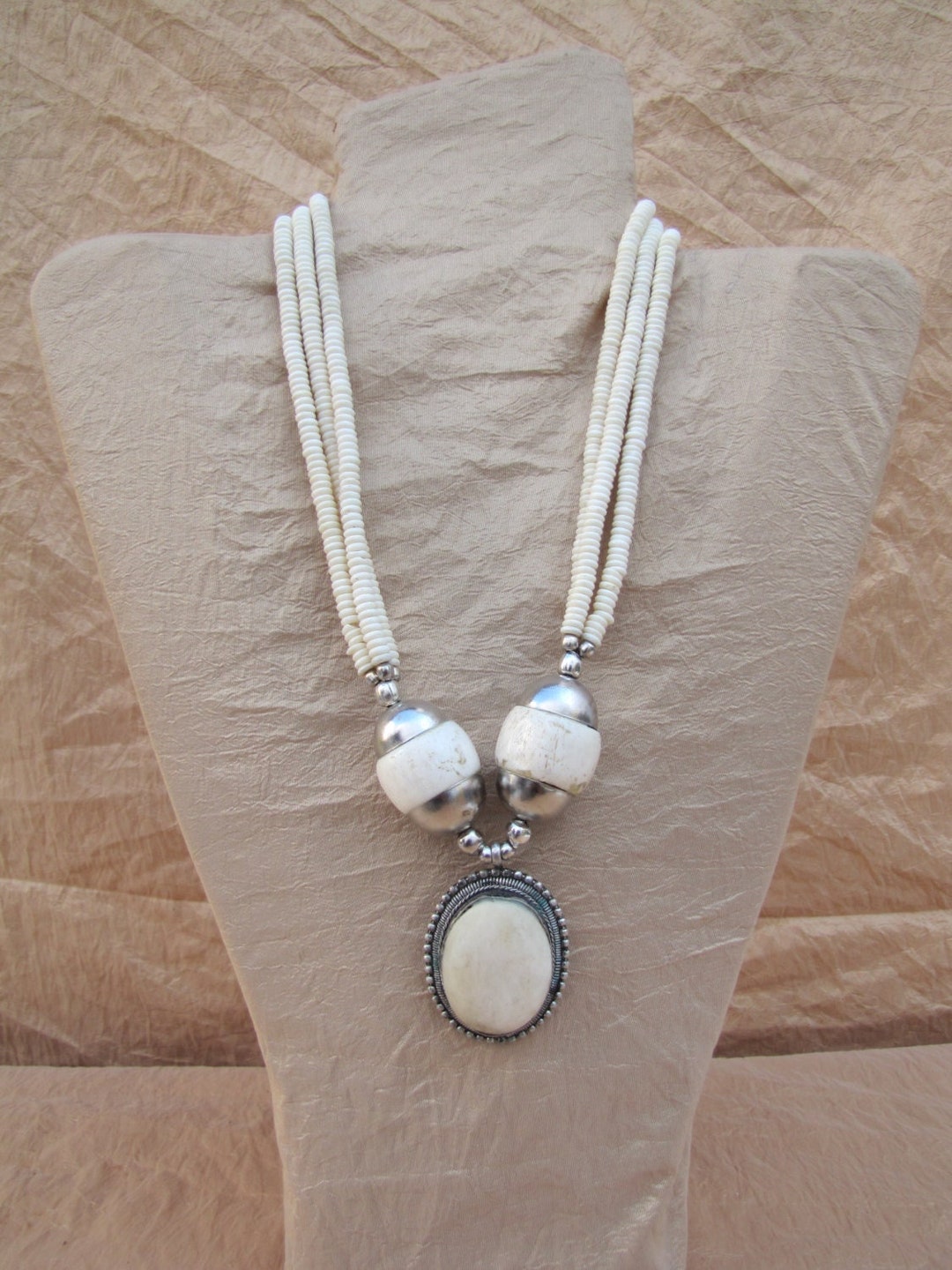 Exotic Necklace, Ethnic Necklace, Bohemian , Indian, Bone Necklace - Etsy