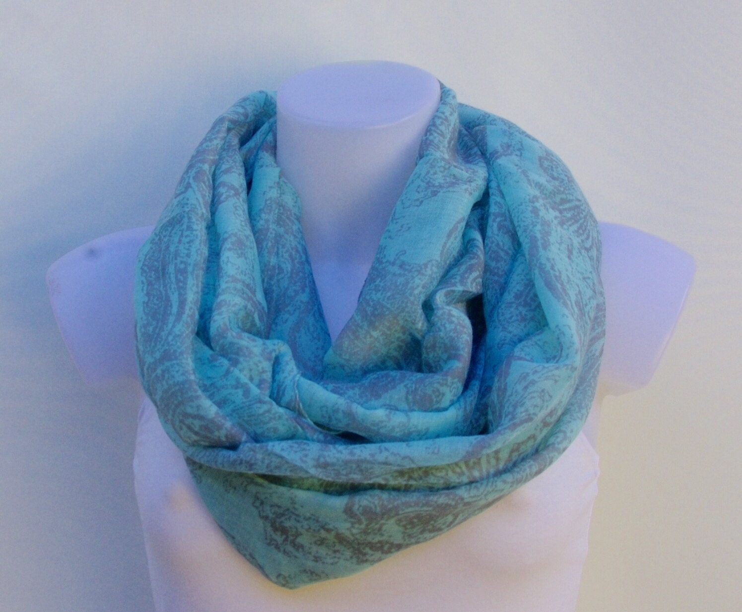 Blue Scarf Fashion Scarves Womens Scarves Winter Spring Scarves Gift ...