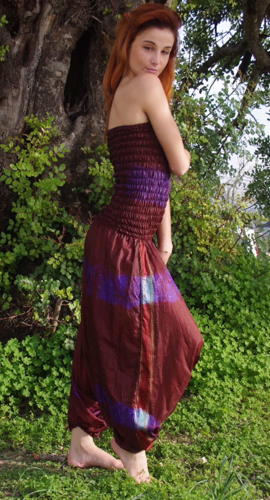 Hippie Jumpsuit Bohemian Jumpsuit Hippie Overalls Boho Romper Baggy ...