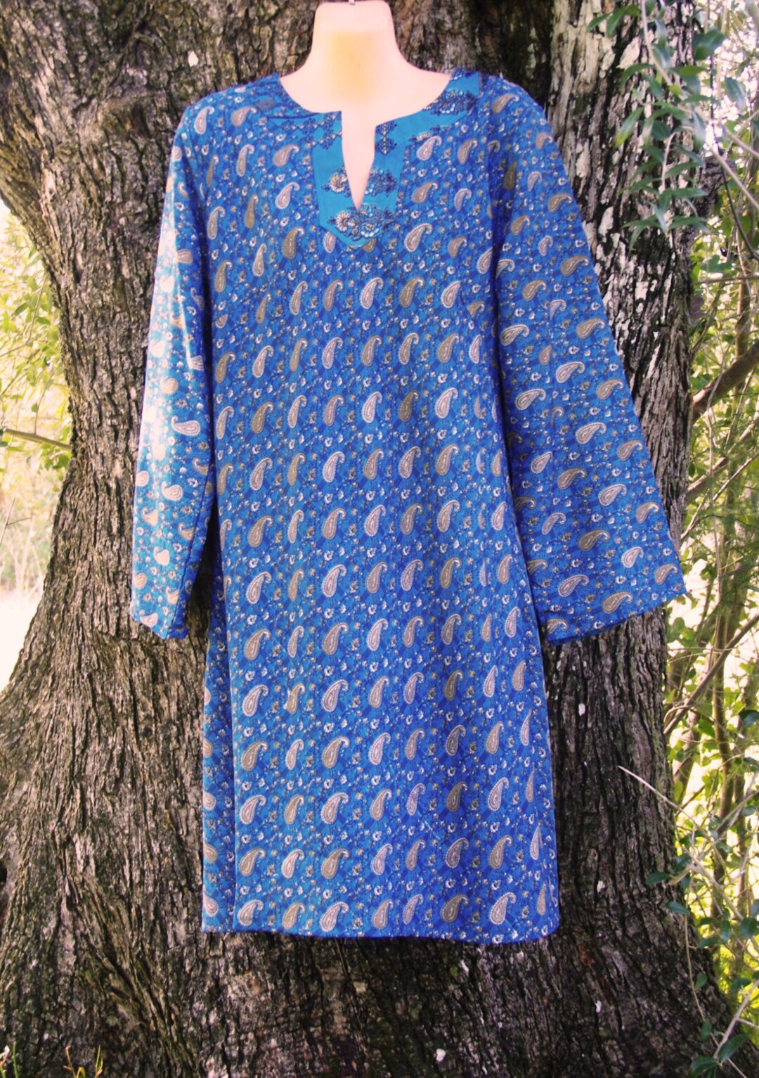 Indian Tunic-ethnic Tunic Tribal Tunic Tunic Dress Tunic Top Bohemian ...