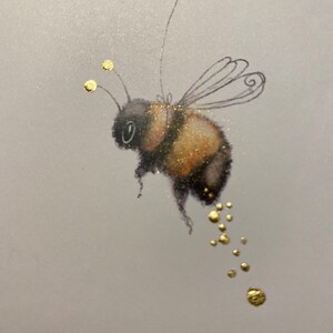 Bee My Golden Balloon With Gold Leaf - Etsy
