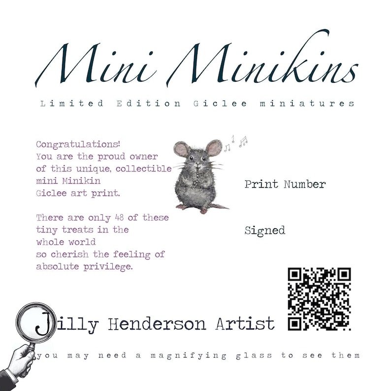 Mini Minikin Giclee Art Print (limited Edition Ballerina Mouse) - Etsy UK