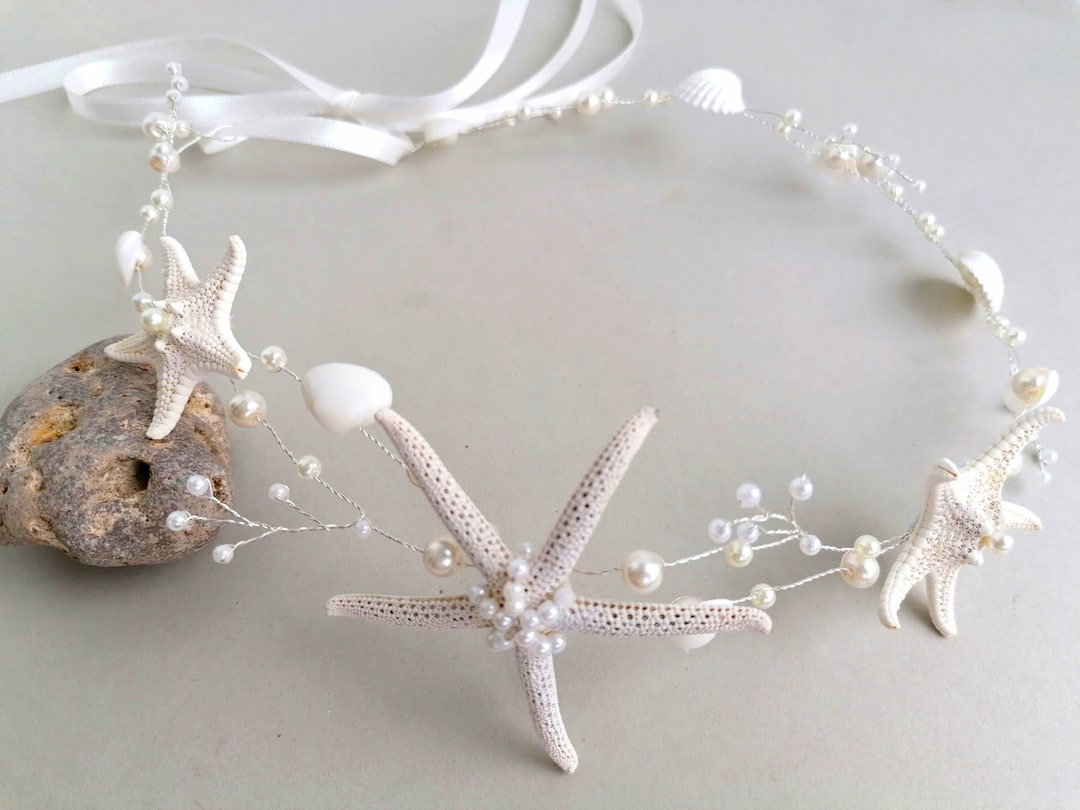Seashell Hair Vine, Beach Wedding, Starfish Hair Accessories, Mermaid ...