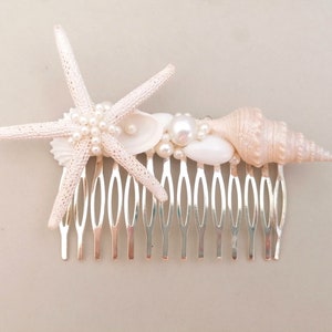 Starfish Hair Comb Beach Wedding Beach Hair Accessory, Seashell Hair ...