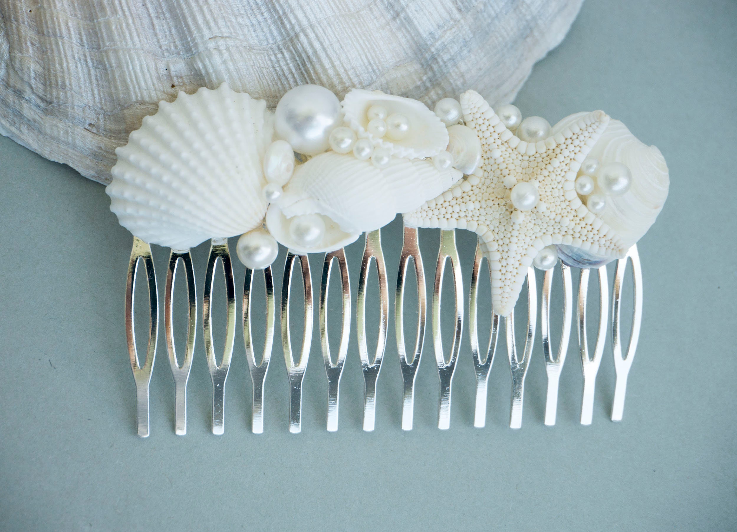 Sea Shell Hair Comb Beach Wedding Beach Hair - Etsy