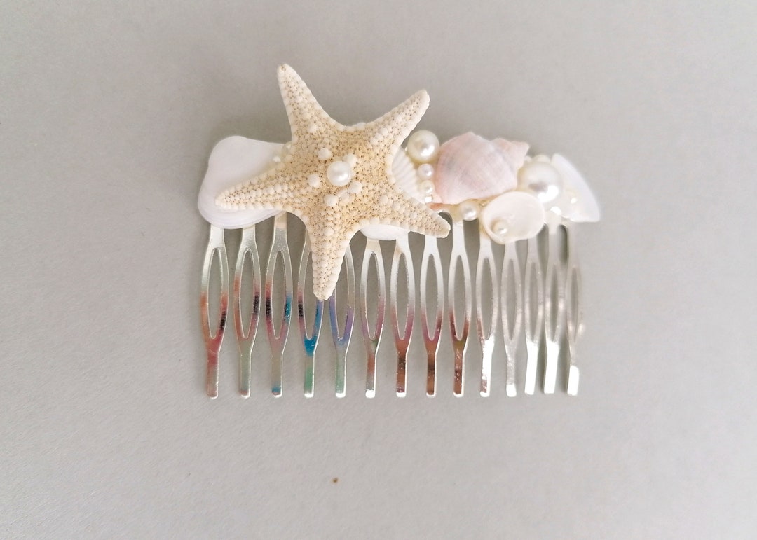 Starfish Hair Comb, Beach Wedding Beach Hair Accessory,seashell Hair ...