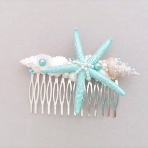 Shell Hair Comb,aqua Blue Beach Wedding Beach Hair Accessory,seashell ...