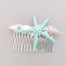 Shell Hair Comb,aqua Blue Beach Wedding Beach Hair Accessory,seashell ...