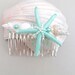 Shell Hair Comb,aqua Blue Beach Wedding Beach Hair Accessory,seashell ...