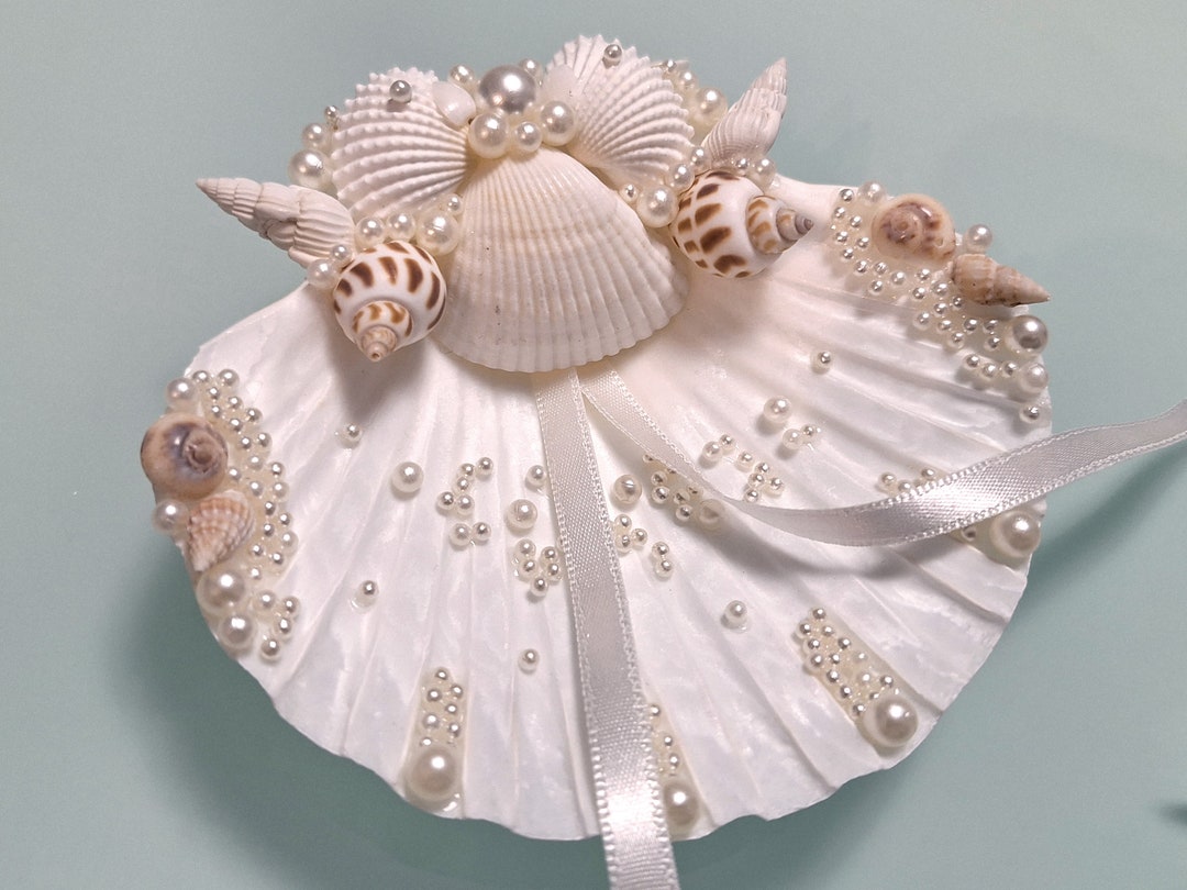 Sea Wedding, Wedding Ring Holder, Shell Ring Holder, Sea Shell Ring ...