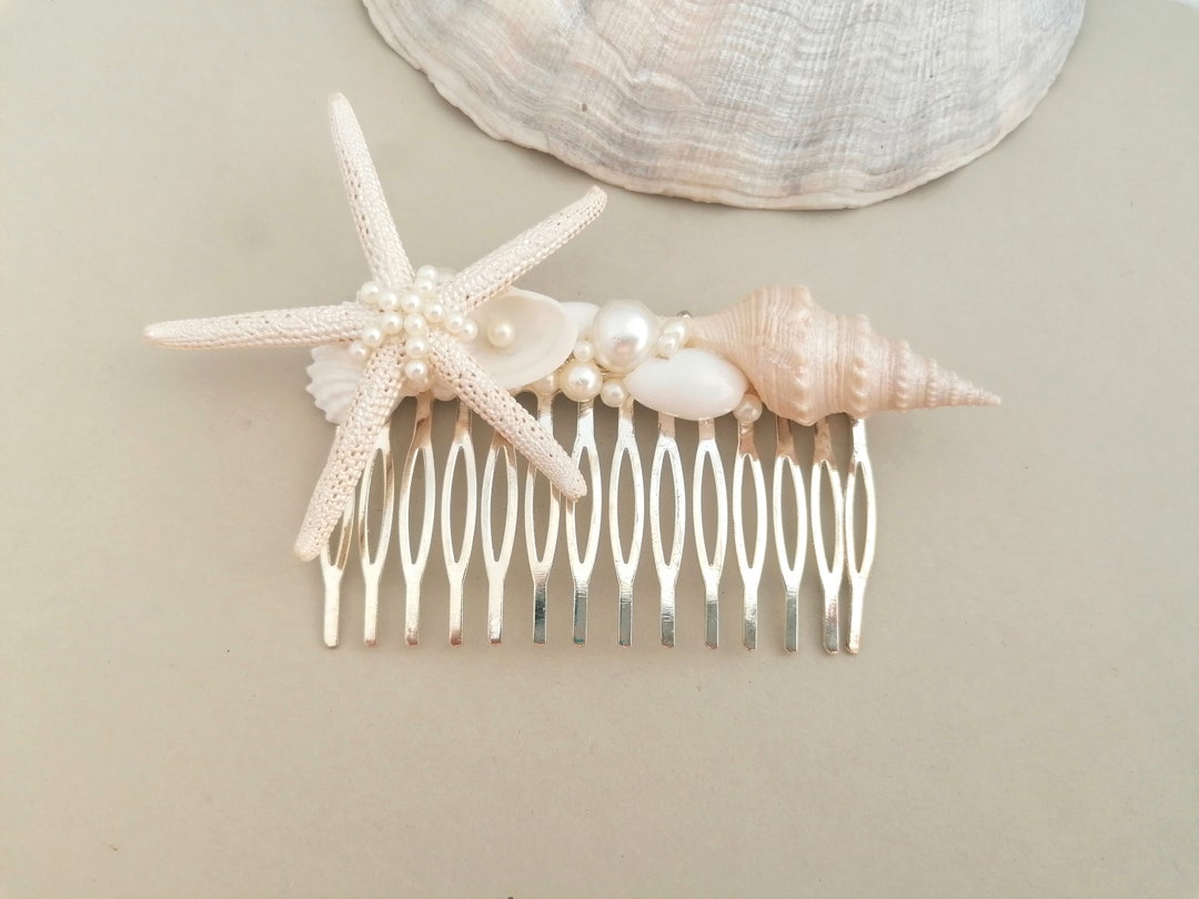 Starfish Hair Comb Beach Wedding Beach Hair Accessory, Seashell Hair ...