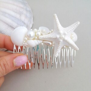 Sea Shell Hair Comb, Beach Wedding Beach Hair Accessory, Seashell Hair ...