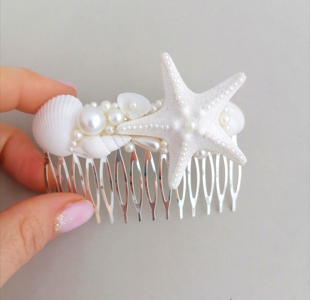 Sea Shell Hair Comb, Beach Wedding Beach Hair Accessory, Seashell Hair ...