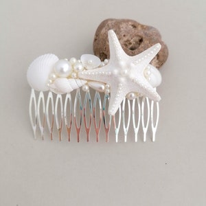 Sea Shell Hair Comb, Beach Wedding Beach Hair Accessory, Seashell Hair ...