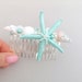 Shell Hair Comb,aqua Blue Beach Wedding Beach Hair Accessory,seashell ...
