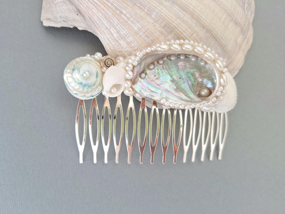 Turquoise Hair Comb ,beach Wedding Beach Hair Accessory, Seashell Hair ...