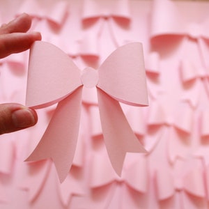 Set of 12 Pink Paper Bows - Bow Party Decor - 3D Paper Bows - Etsy