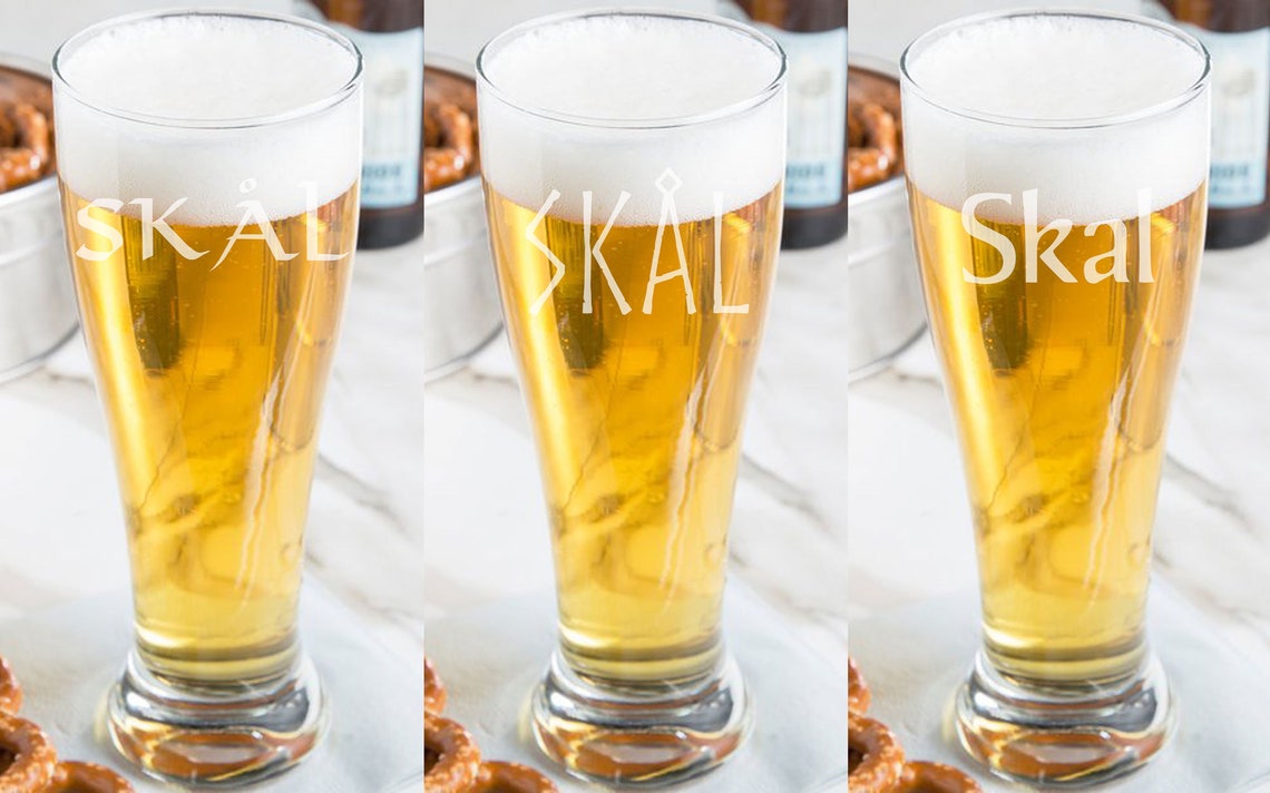 Skal Norse Toast Beer Glass Norwegian Gift Glass multiple - Etsy
