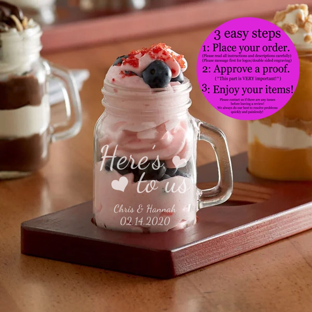 Mason Jar Glass, 4.75 Oz. Sampler Glass for Beer Flight - Personalized ...