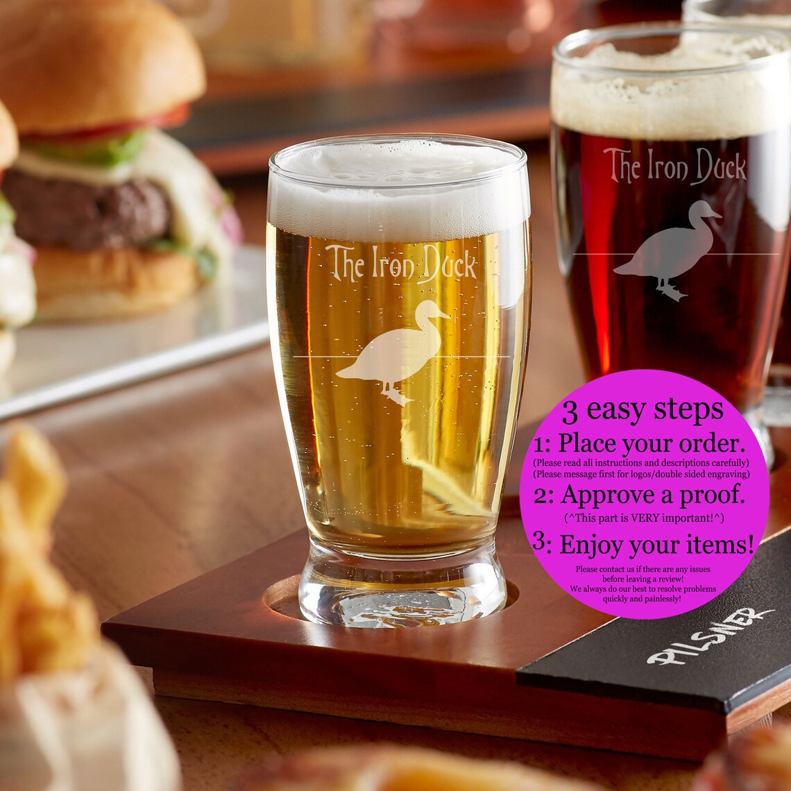 Beer Taster Glass, 5 Oz. Sampler Glass for Beer Flight - Personalized ...