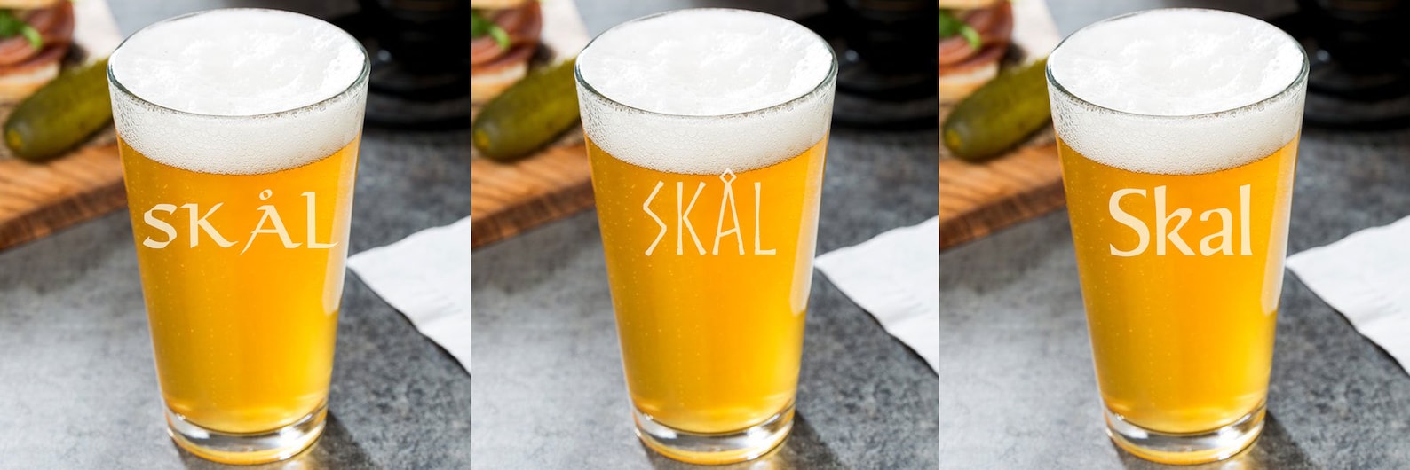 Skal Norse Toast Beer Glass, Norwegian Gift Glass (multiple Glass ...