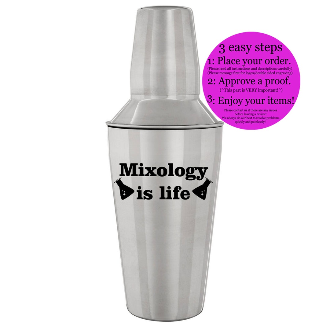 Personalized Cocktail Shaker, Stainless Steel - Personalized With Name ...