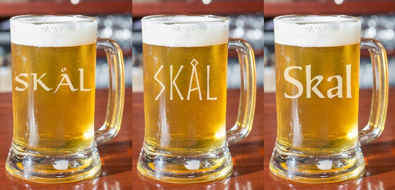 Skal Norse Toast Beer Glass, Norwegian Gift Glass (multiple Glass ...