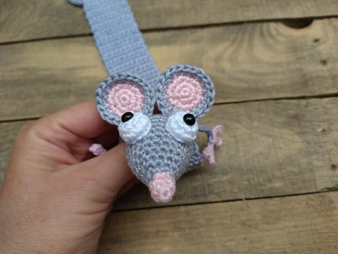 Crochet Rat Bookmark Gift for Readers Squished Rat - Etsy UK