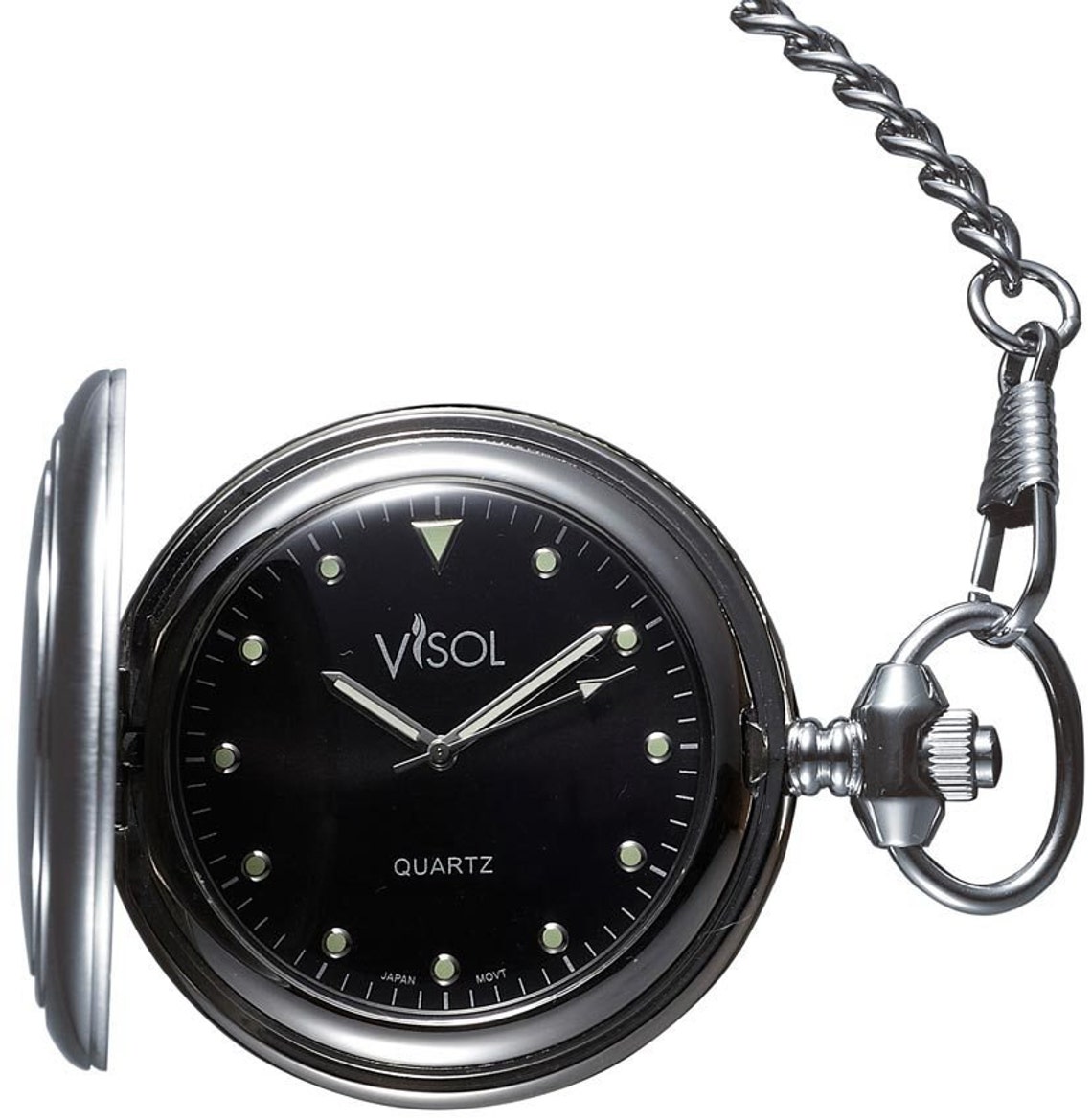 Pocket Watch Engraved Brushed Chrome Quartz Pocket Watch - Etsy