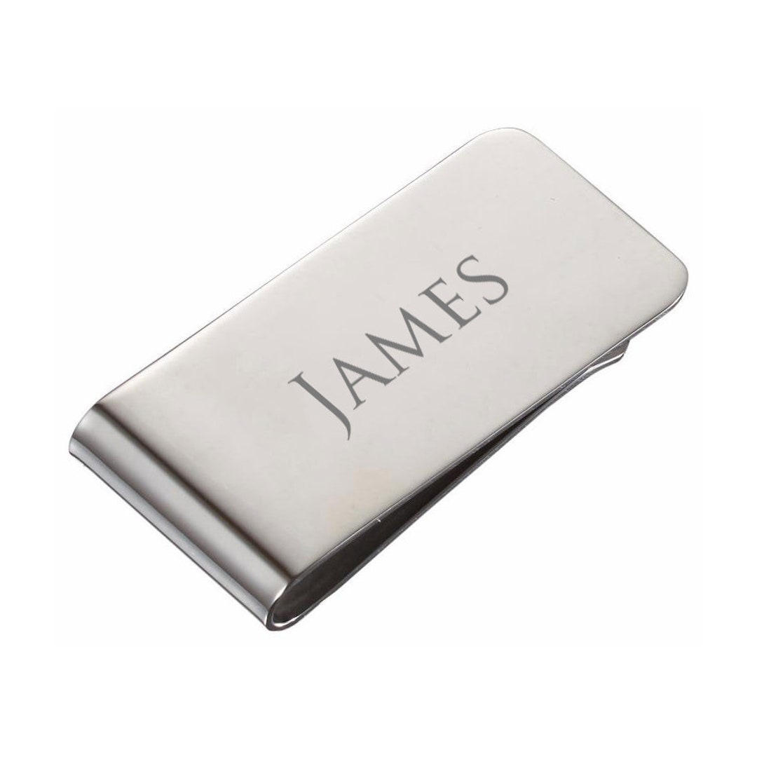 Money Clip Engraved, Engraved Chrome Polished Money Clip, Groomsmen ...