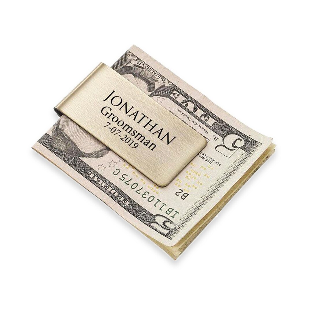 Money Clip Engraved, Money Clips for Men, Double Sided Money Clip ...