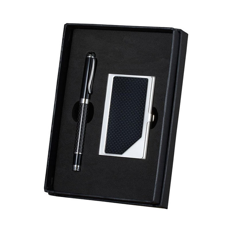 Executive Pen and Business Card Set Engraved Stainless Steel - Etsy