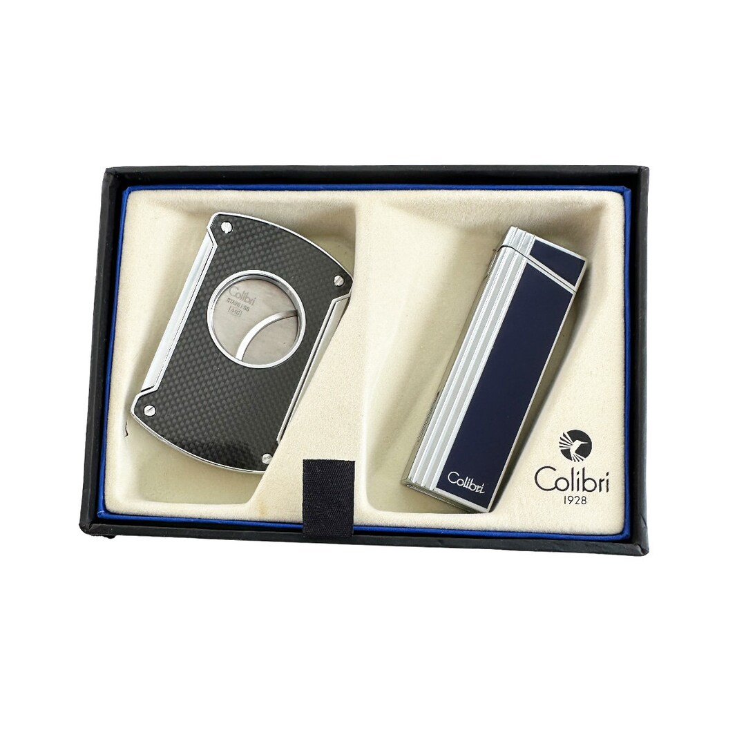 Custom Engraved Set of Colibri Torch Cigar Refillable Lighter & Double ...