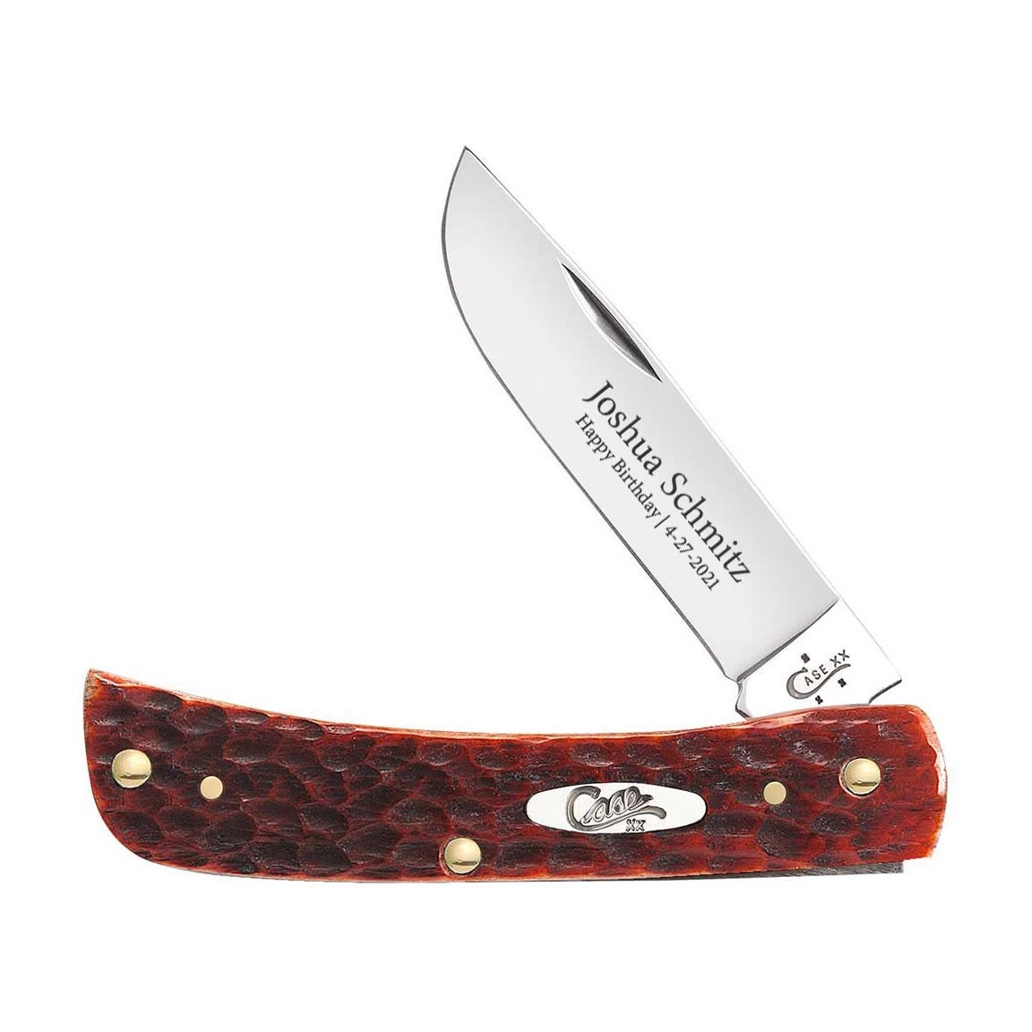 Case Knife Engraved Chestnut Bone Standard Jig Chrome | Etsy