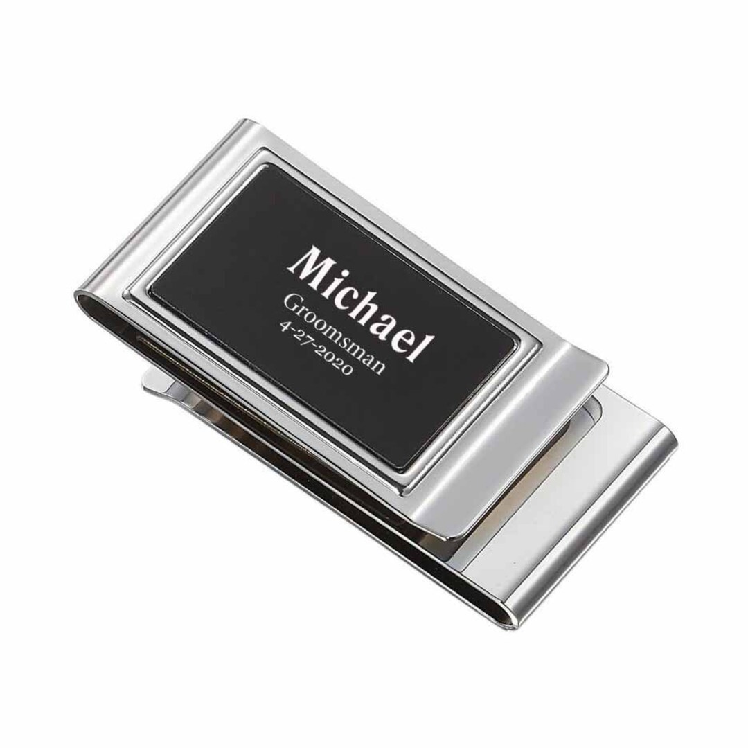 Money Clip Engraved, Money Clips for Men, Double Sided Money Clip ...