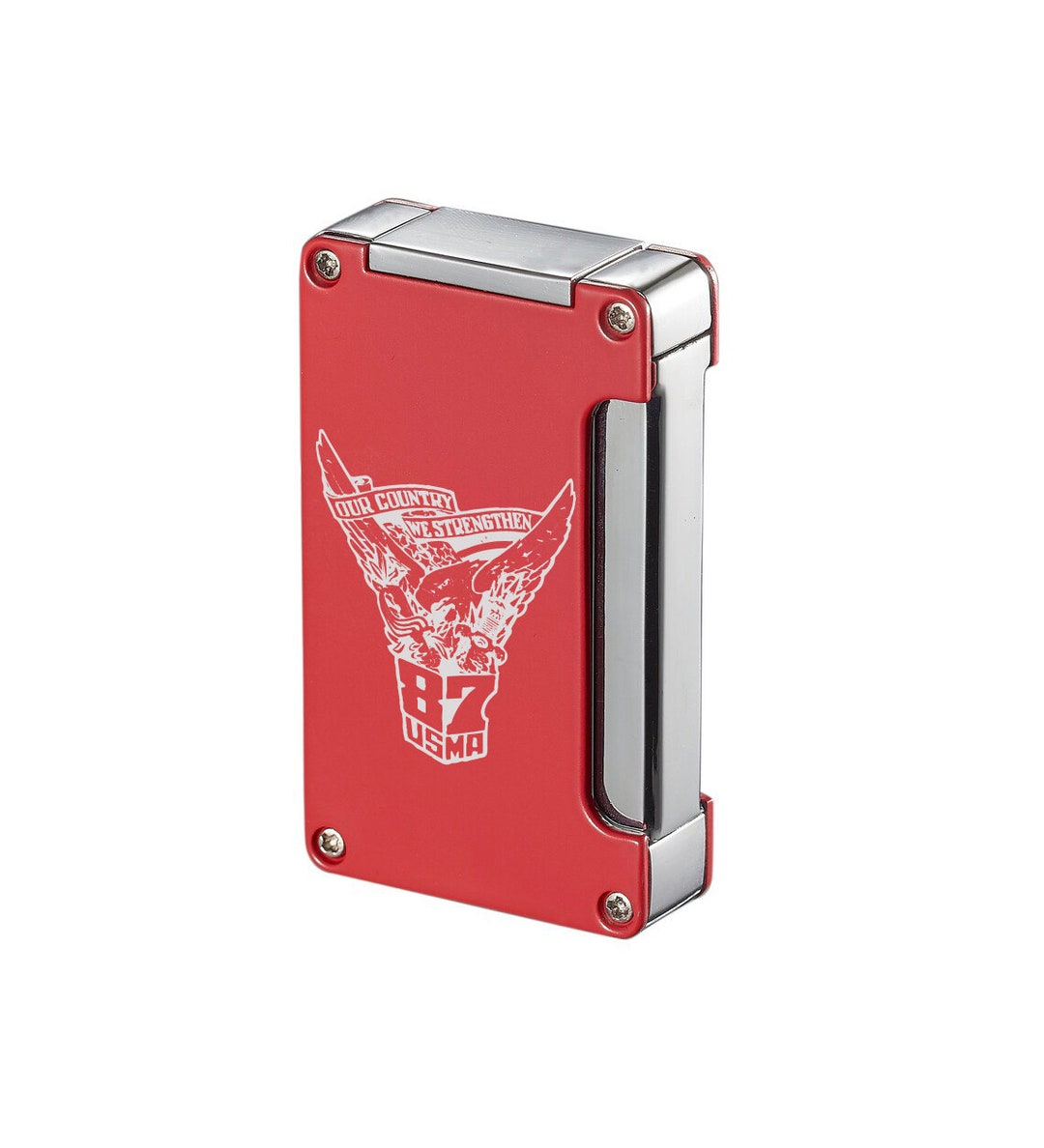 Red Torch Lighter Engraved W/ Built-in Cigar Punch Engraved With 87 ...